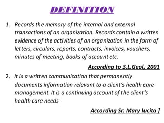 Records and reports | PDF