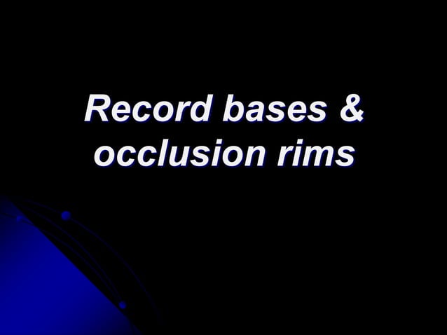 record_bases-.ppt | Oral care | Personal Care