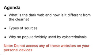 GDG Cloud Southlake 32: Kyle Hettinger: Demystifying the Dark Web | PPT