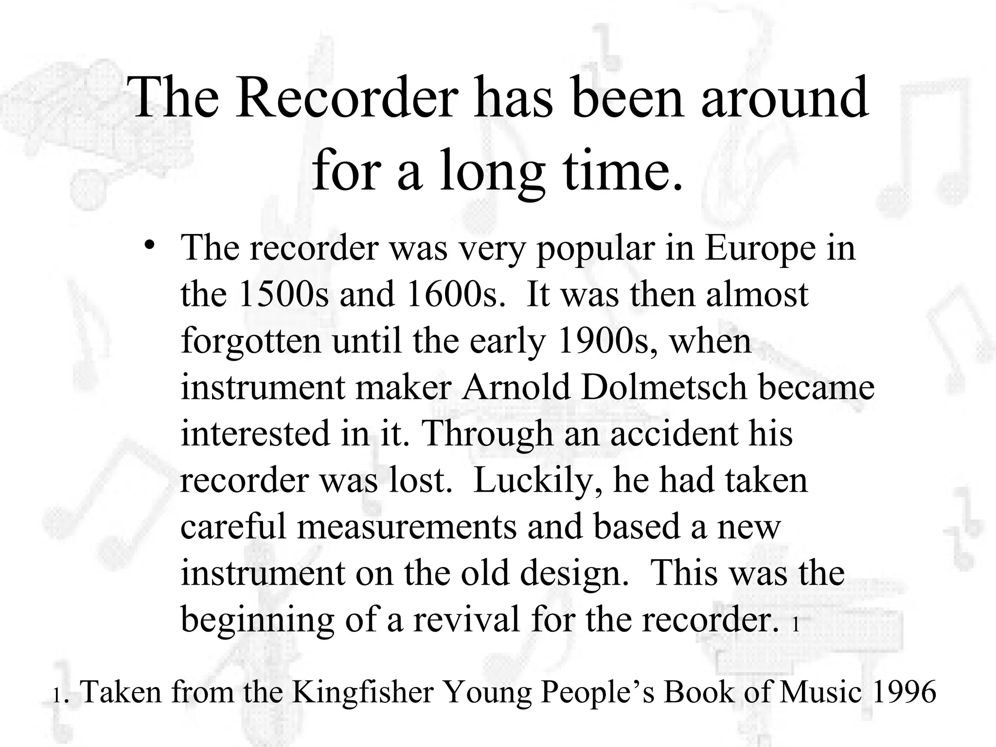 Recorder lesson | PPT
