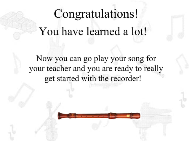 Recorder lesson | PPT