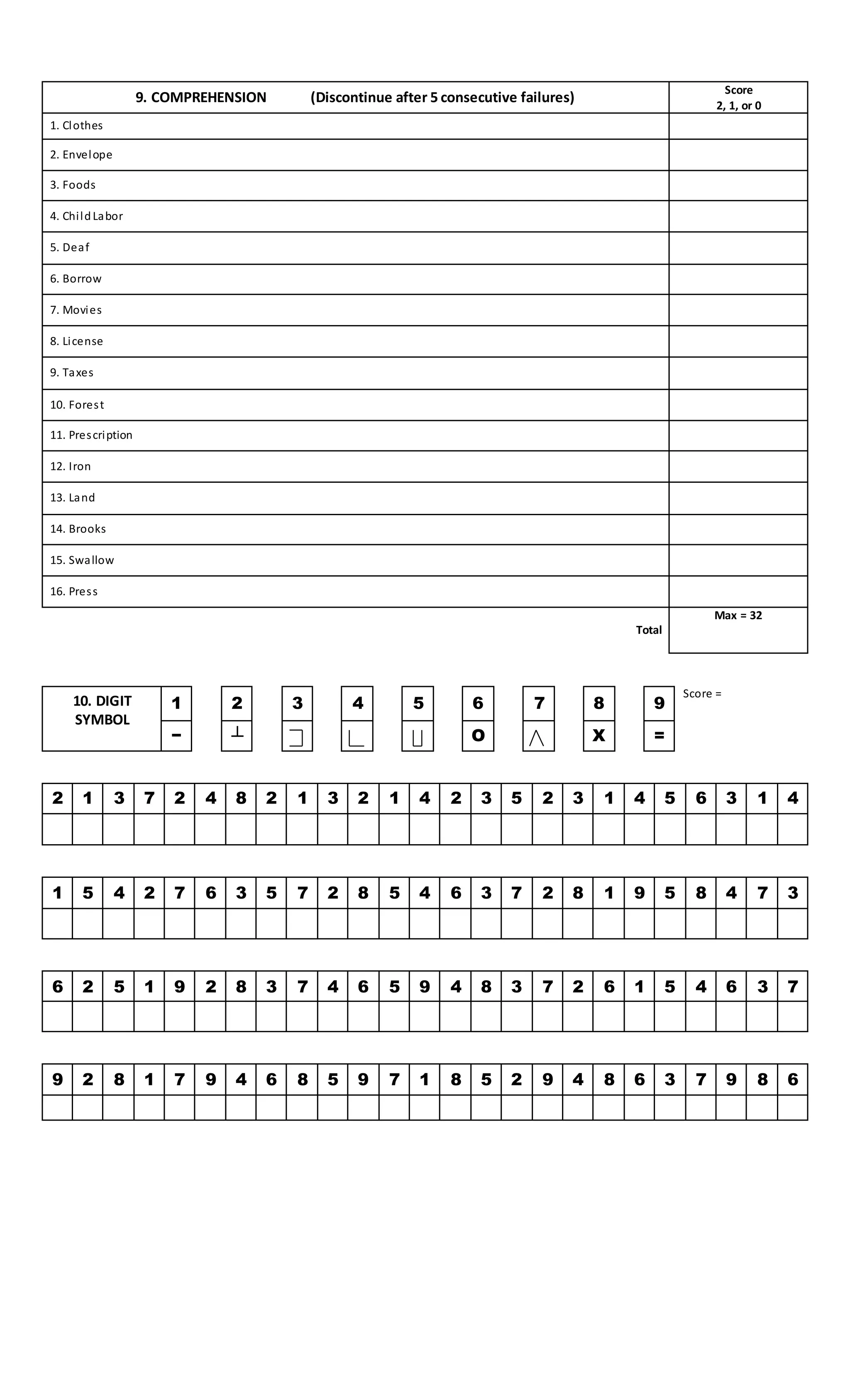Record form wais r | DOCX
