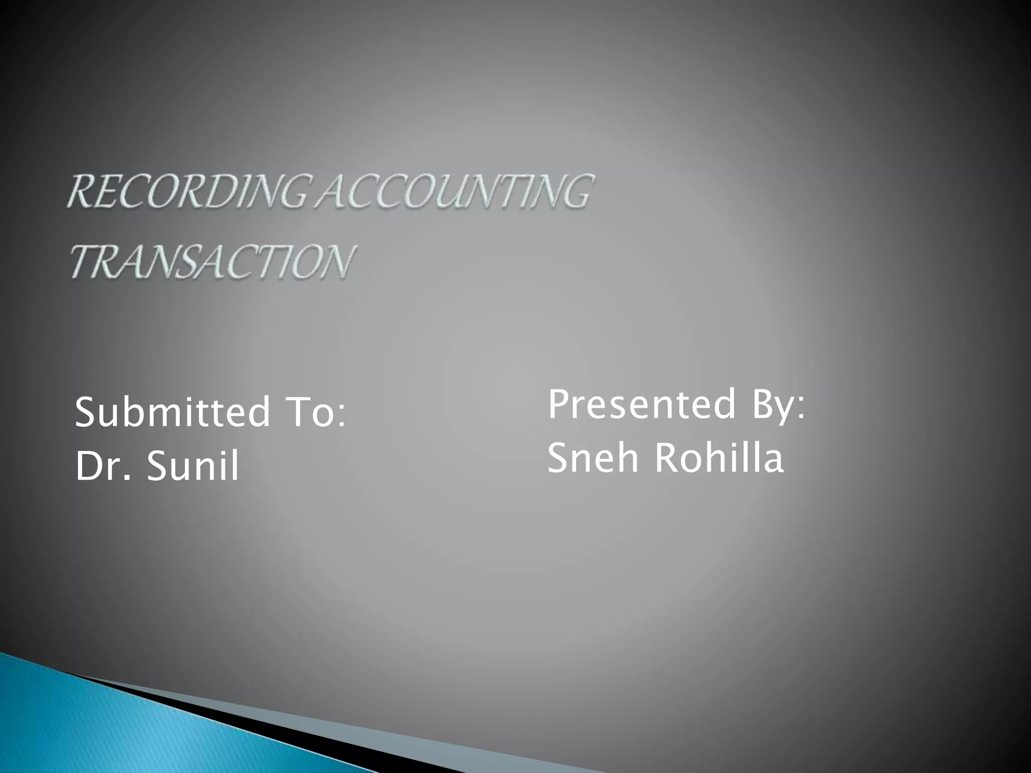 Recording accounting | PPT