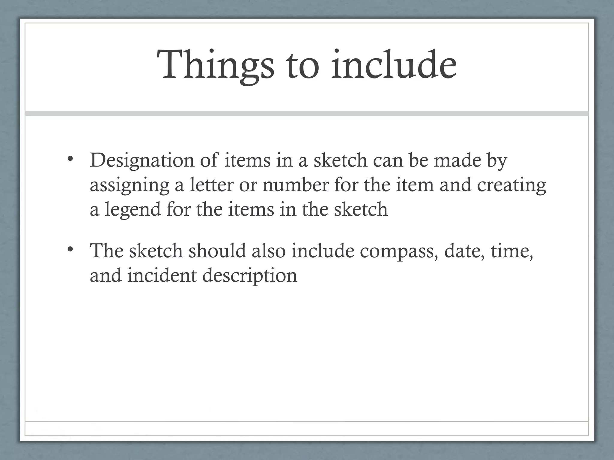 Recording a crime scene | PPT