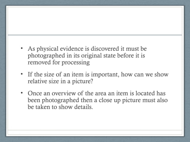 Recording a crime scene | PPT