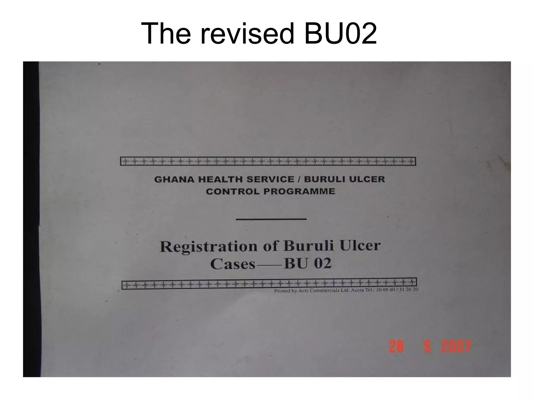 Recording and reporting Buruli Ulcer | PPT