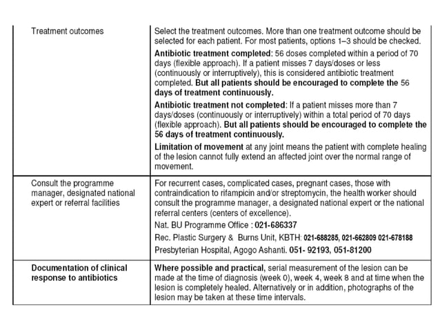 Recording and reporting Buruli Ulcer | PPT