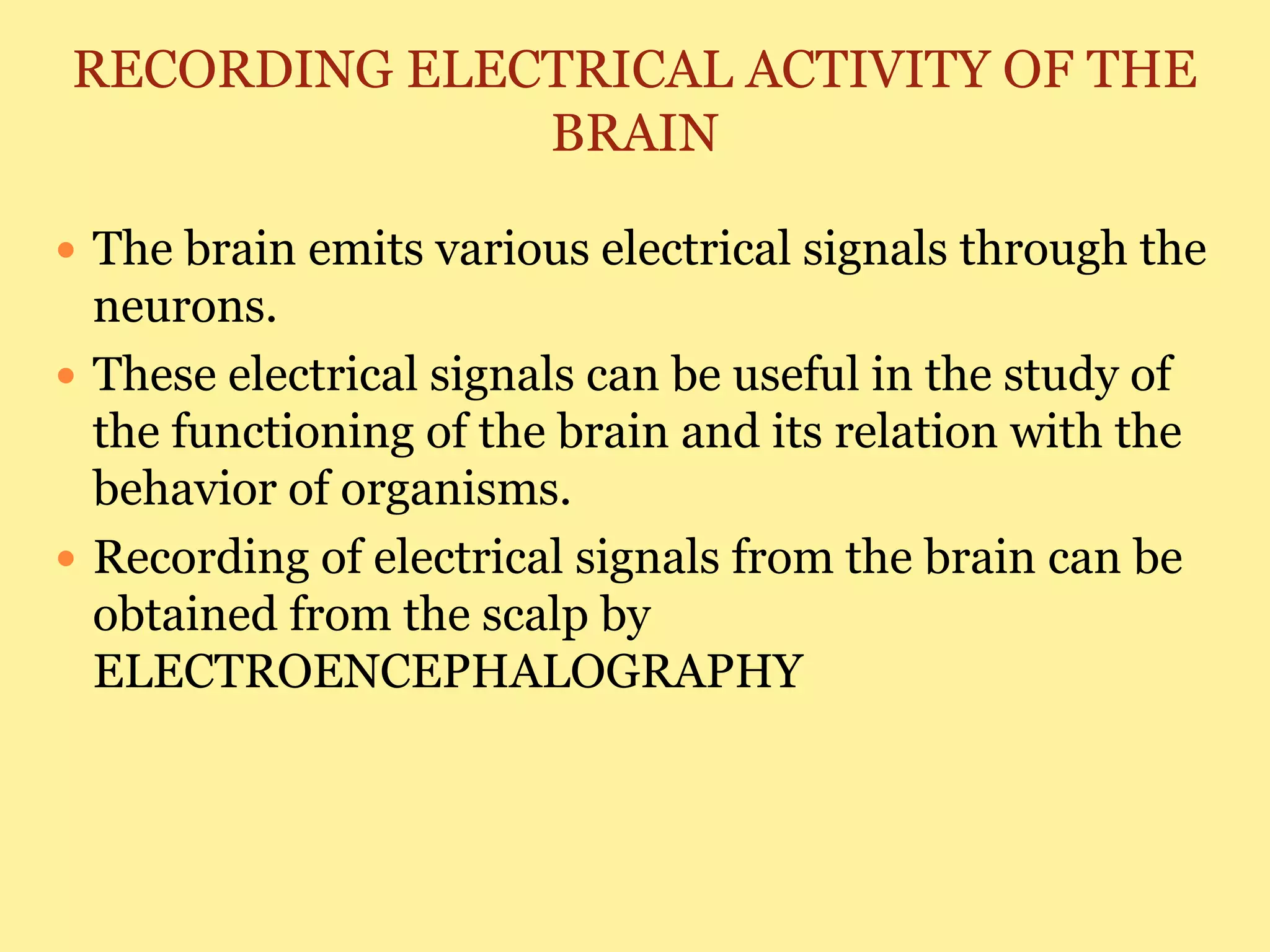 Recording brain activity | PPTX