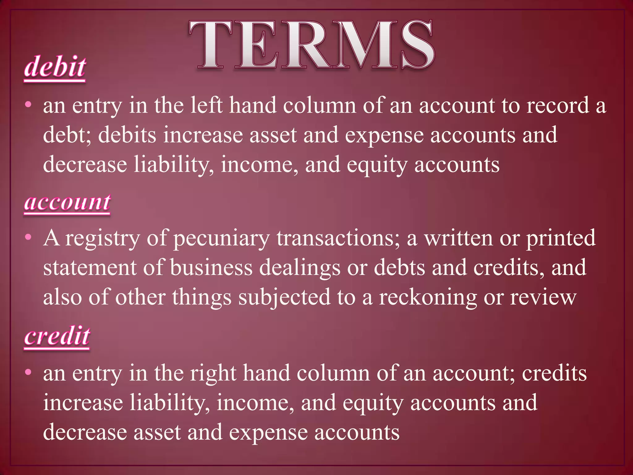 Recording business transactions | PPTX