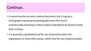 Recording & documentation in Community Organisation | PPTX