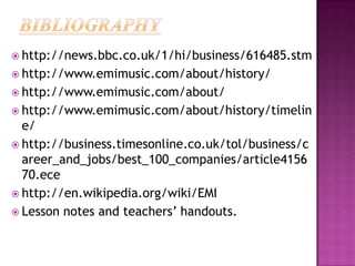 Recording label presentation | PPTX | World/International Music | Music