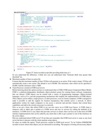Details Description of Load Runner Recording option | PDF