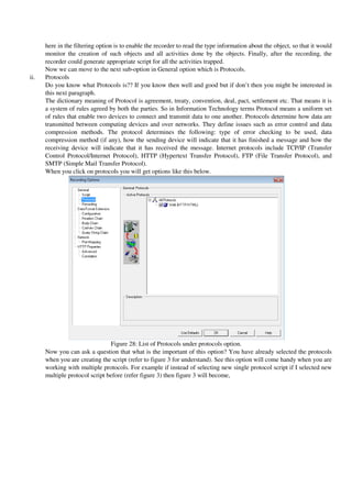 Details Description of Load Runner Recording option | PDF