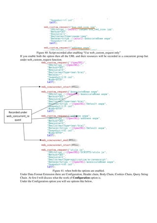 Details Description of Load Runner Recording option | PDF