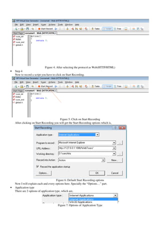 Details Description of Load Runner Recording option | PDF