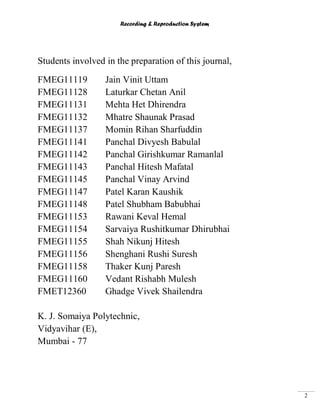 Recording and reproduction system | PDF | Digital Audio | Computer ...