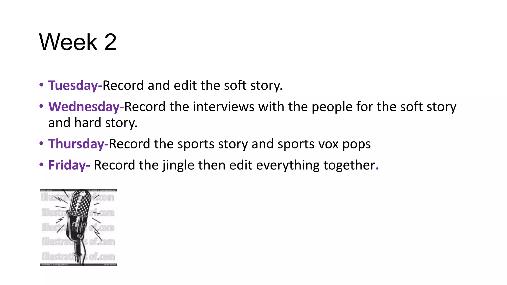 Recording schedule | PPTX