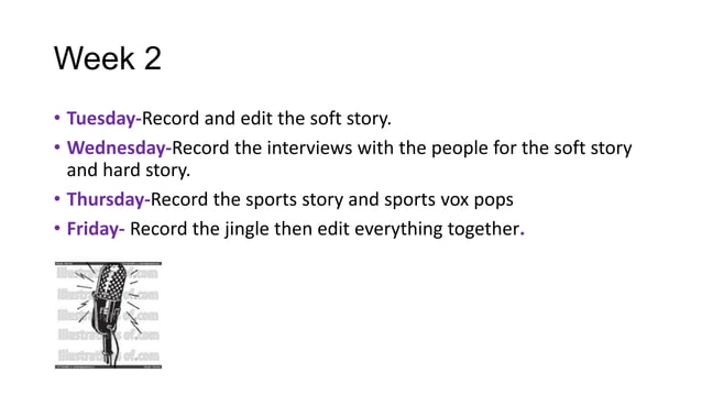 Recording schedule | PPTX