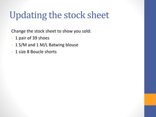 Recording stock | PPT