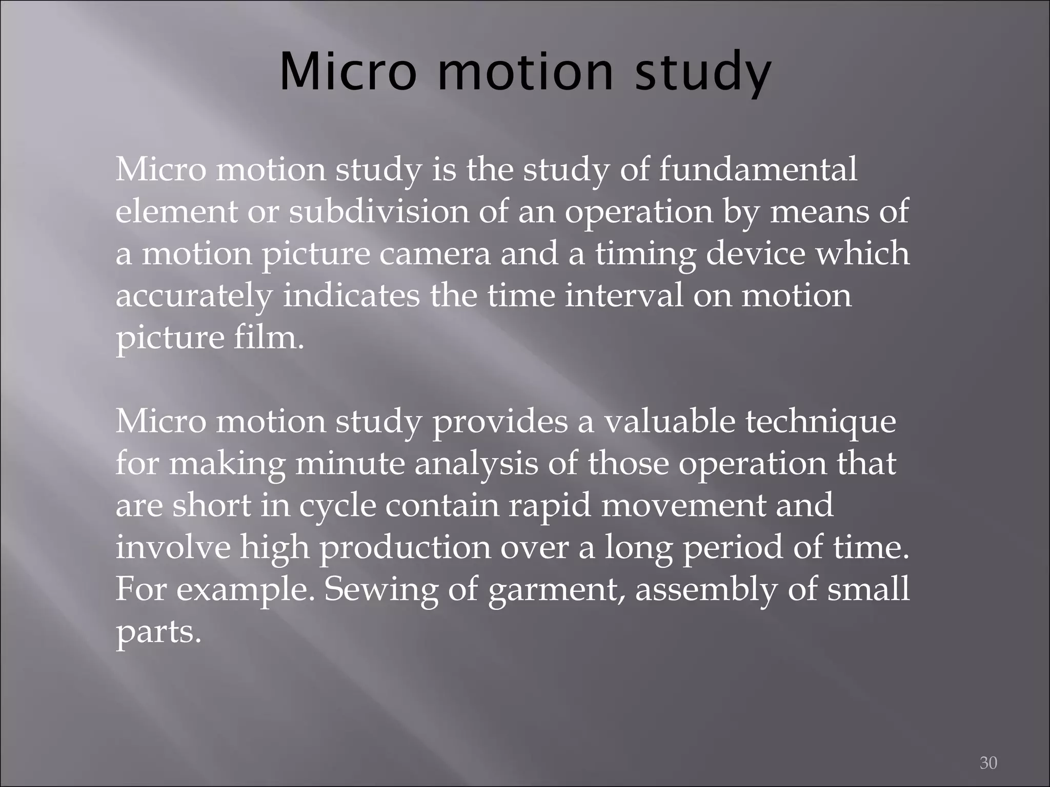 Recording techniques used in method study ppt | PPT
