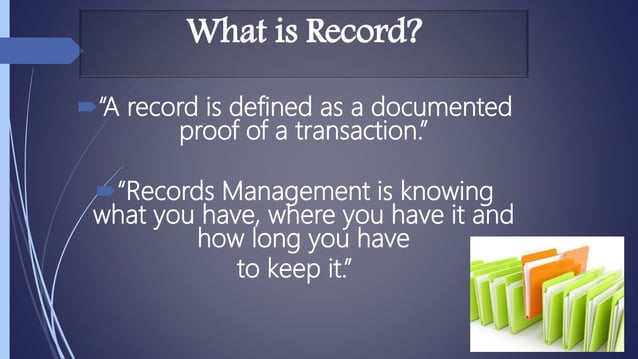 Record keeping.. | PPTX