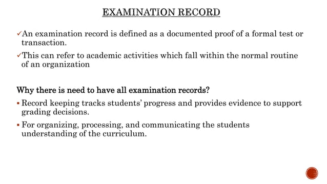 Record Keeping in the School | PPTX