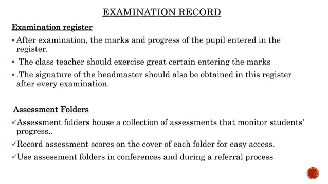 Record Keeping in the School | PPTX