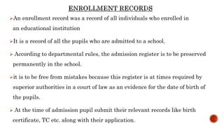 Record Keeping in the School | PPTX