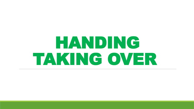 record keeping and handing taking over.pptx