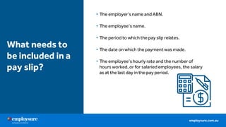 Record Keeping And Pay Slip Obligations | Employsure | PPT