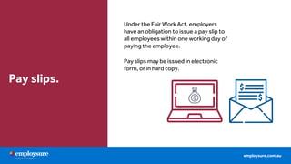 Record Keeping And Pay Slip Obligations | Employsure | PDF