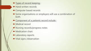 Record keeping in operation theater | PPTX