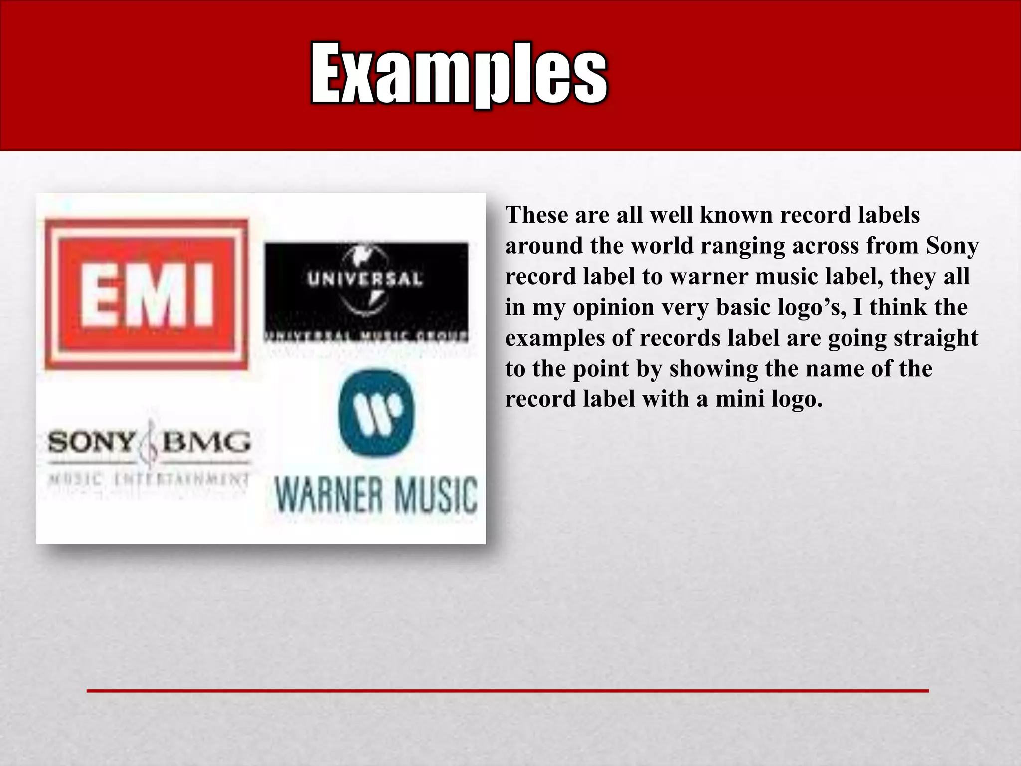 Record label anaylsis | PPTX