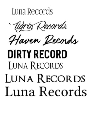 Record label fonts | PDF