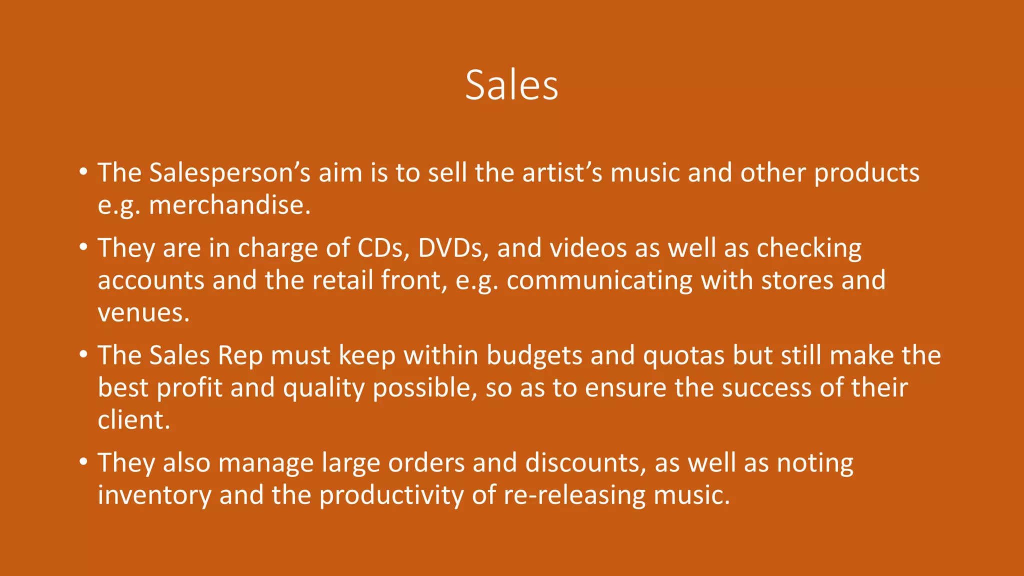 Record label job roles | PPT