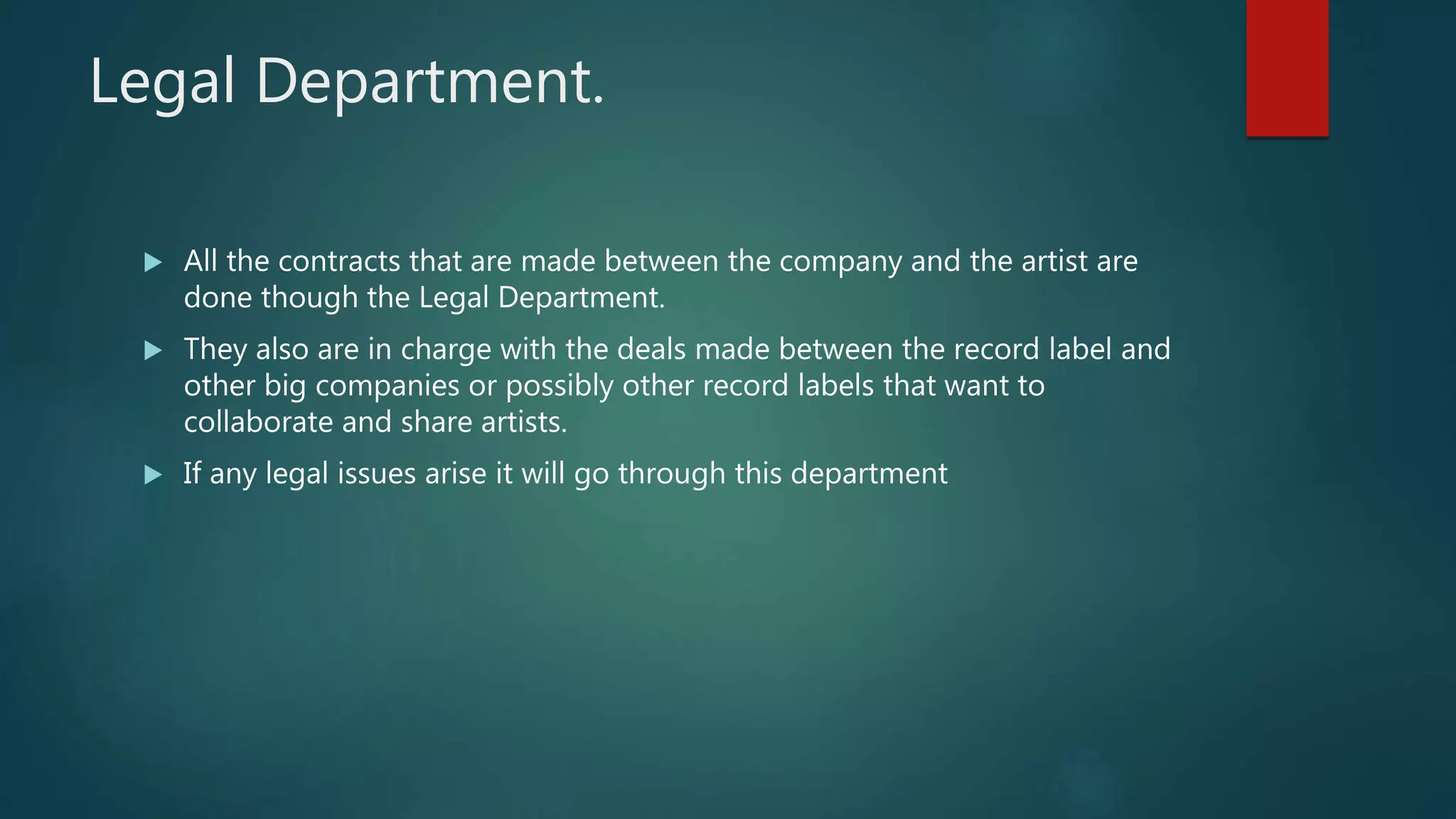 Record label job roles | PPT