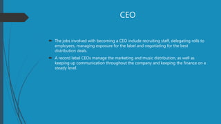 Record label job roles | PPTX
