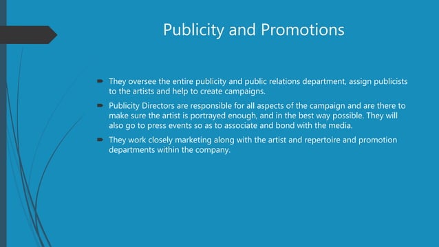 Record label job roles | PPT