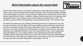 Record Label Research | PPT