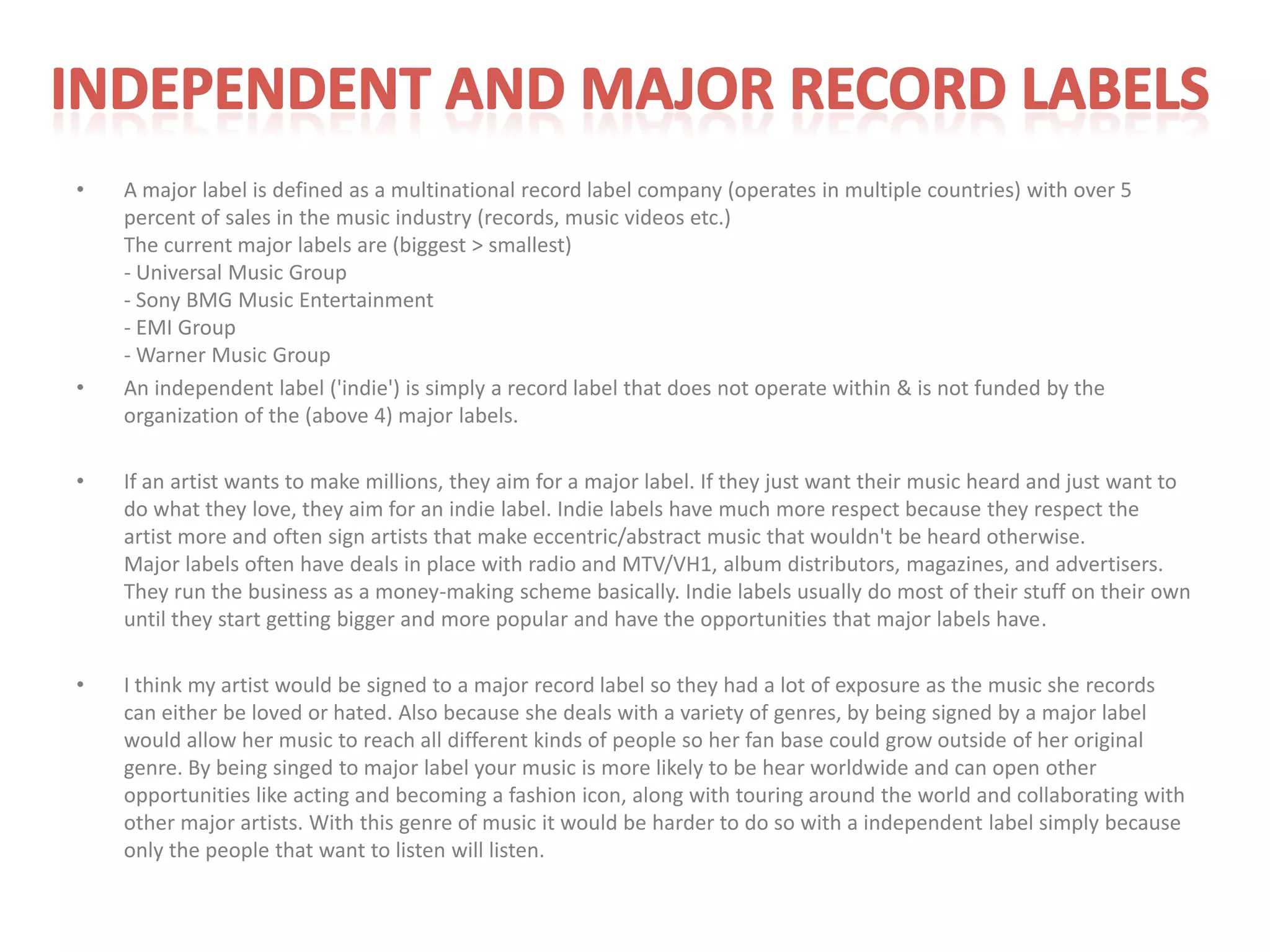 Record labels | PPT