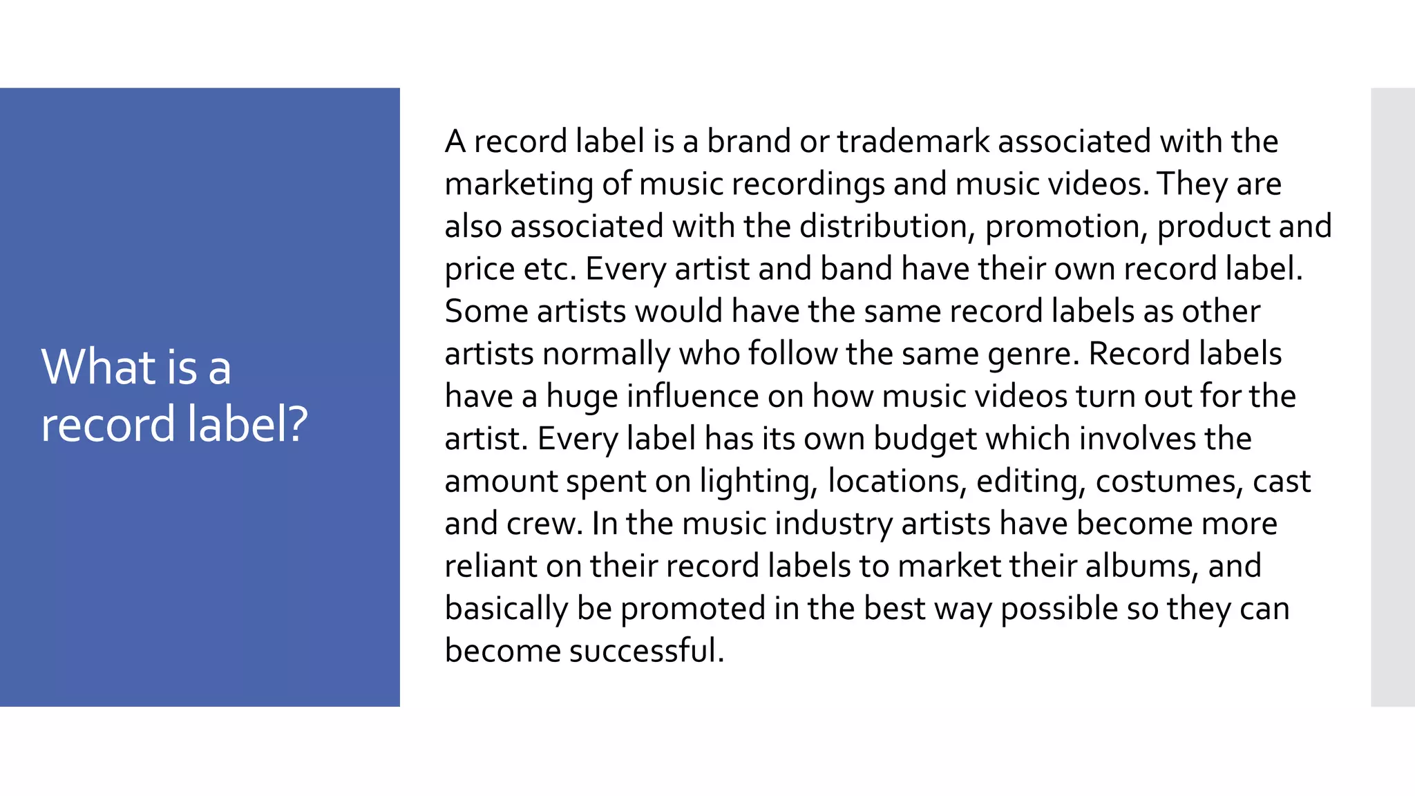 Record labels | PPTX
