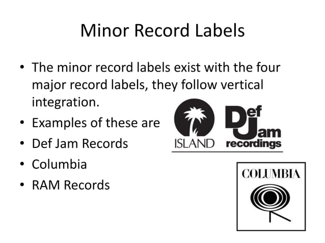 Record labels | PPTX | Music | Entertainment