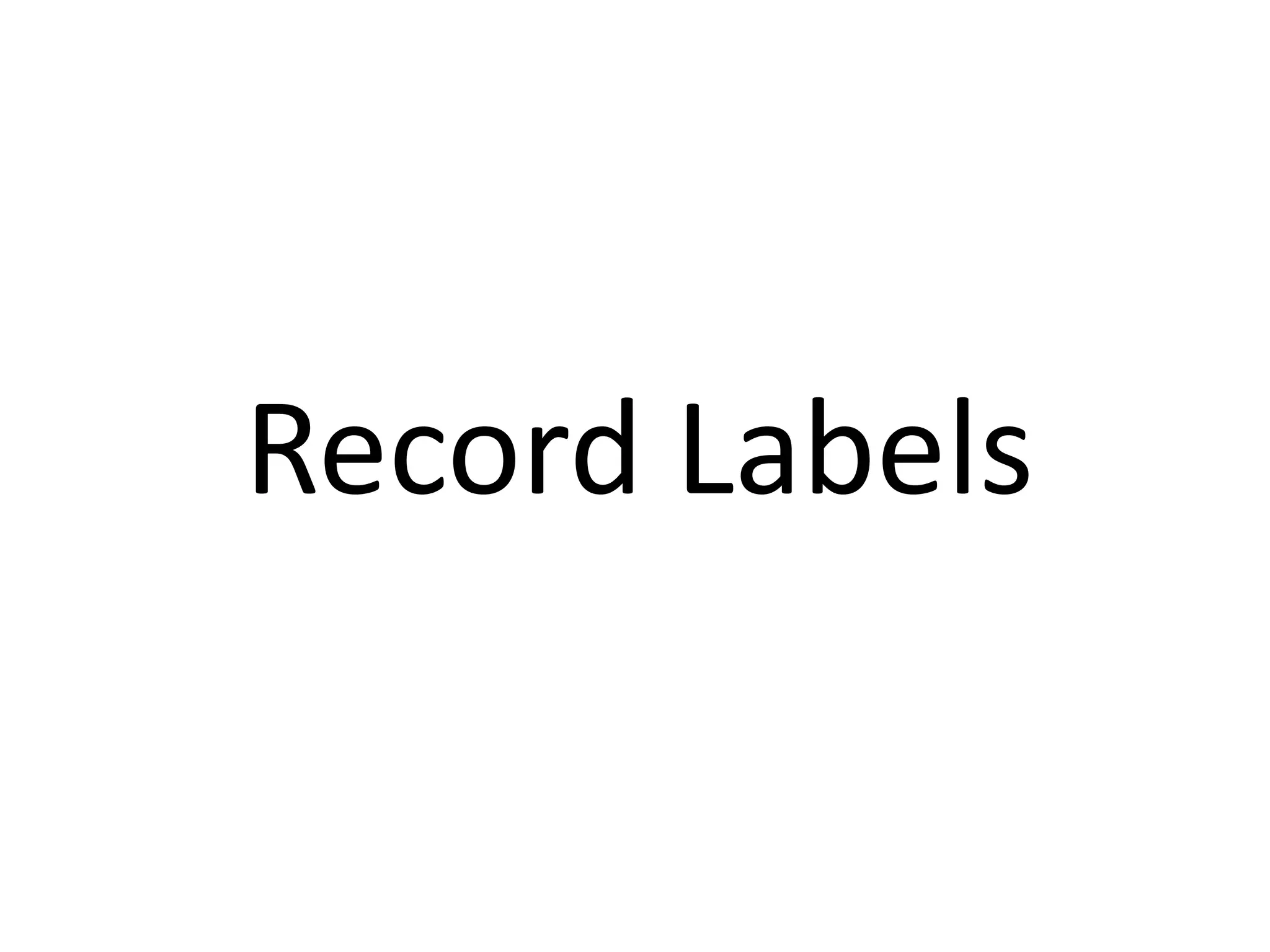 Record Labels | PPTX