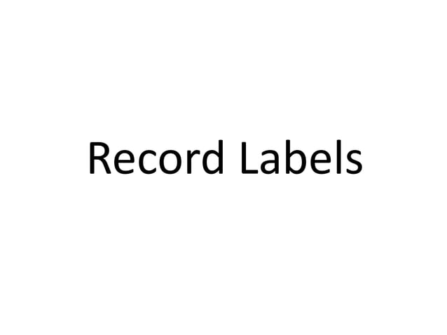 Record Labels | PPTX
