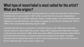 Record labels. | PPT