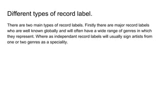 Record labels | PPTX | Law