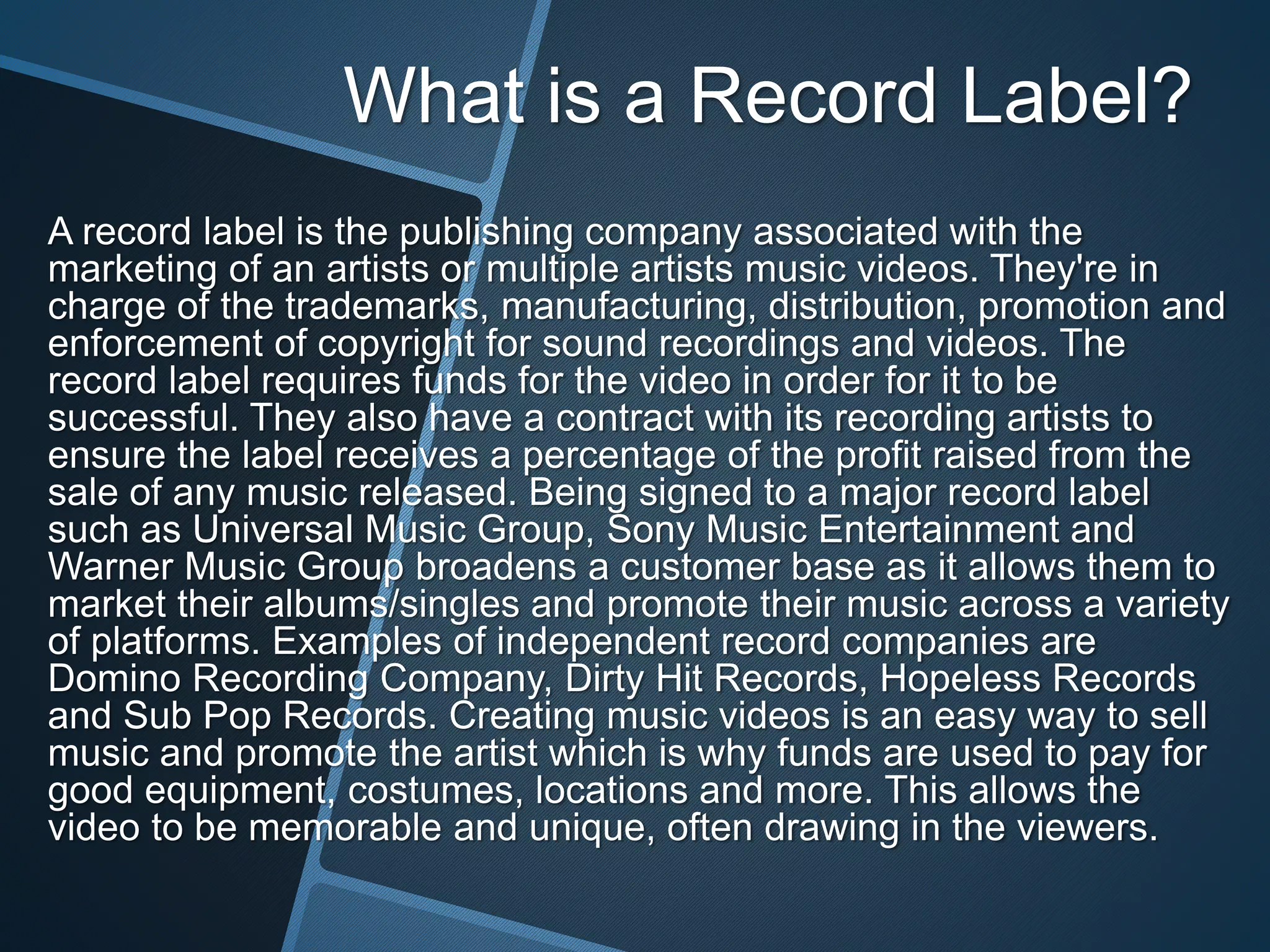 Record labels | PPTX