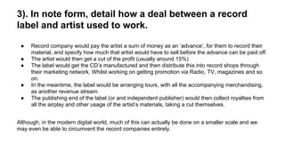 Record labels and music production | PPT