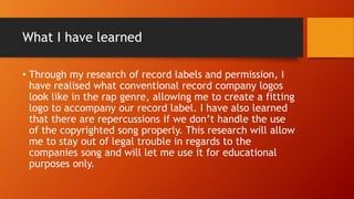 Record labels and permission | PPTX