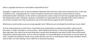 Record labels & permissions | PPTX